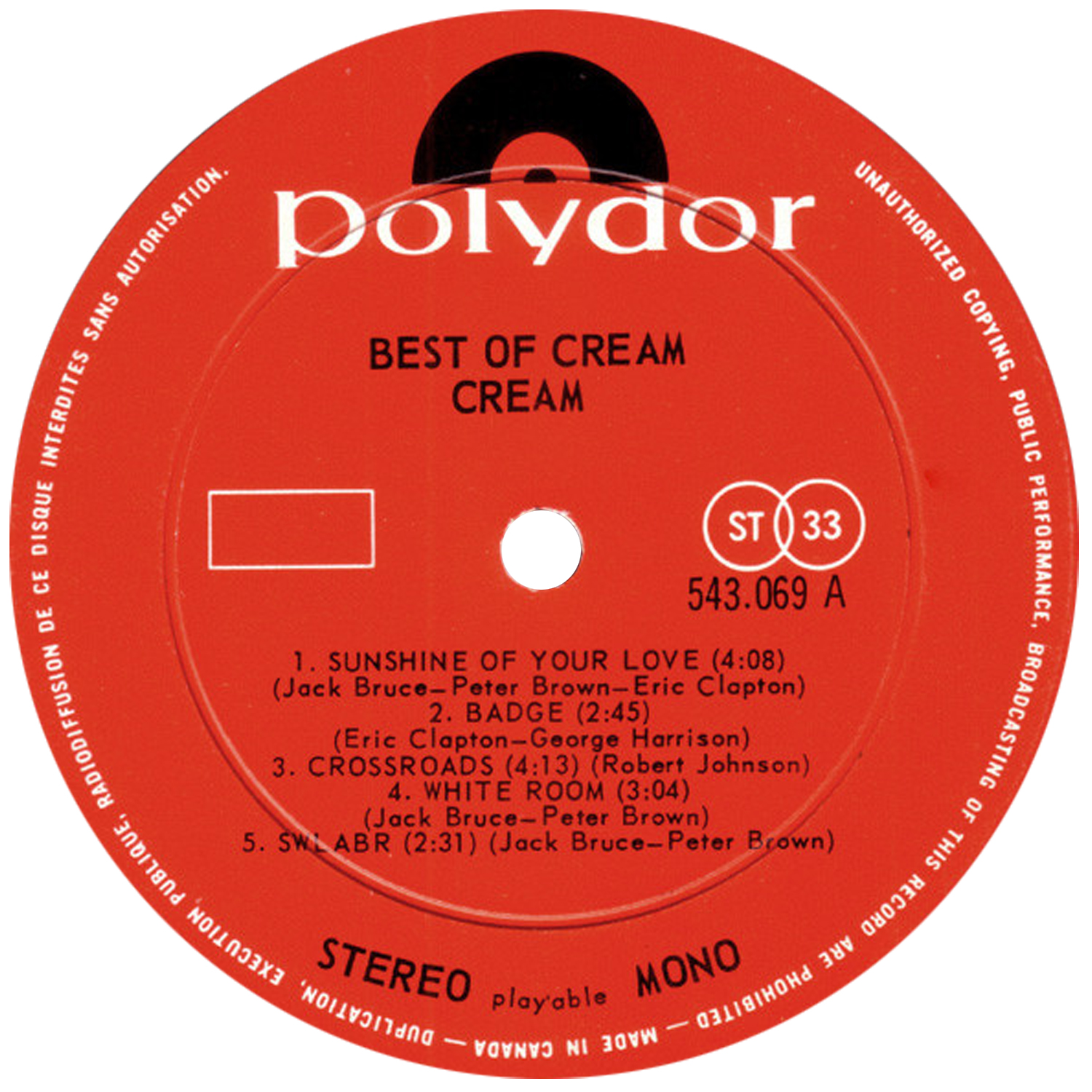 The Beatles Canadian Collection | Related | Cream - Badge